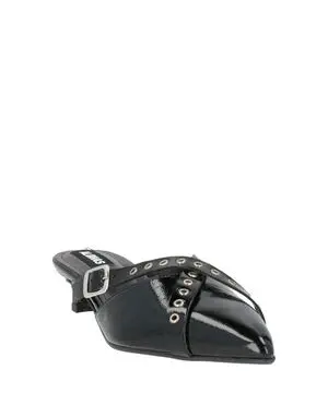 ALOHAS Leather Mules - Black