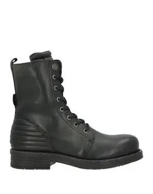 REPLAY Leather Lace-up Ankle Boots - Black