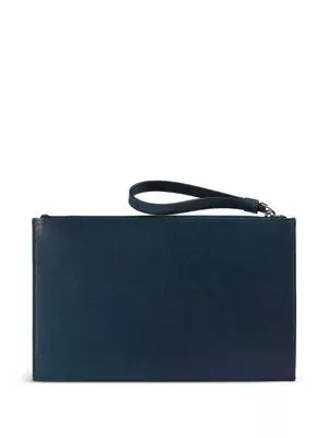 DOUCAL'S Palmellato Leather Document Pouch - Blue