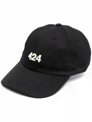 424 Embroidered Logo Baseball Cap - Black