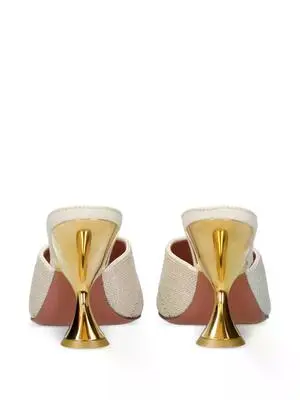 Amina Muaddi Woven Heeled Sandals