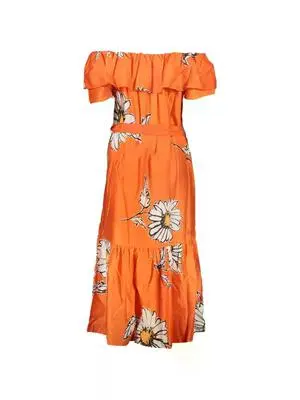 Desigual Floral-print Tiered Midi Dress