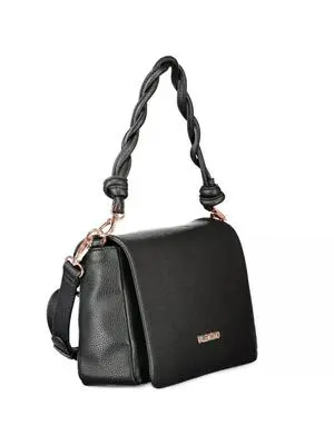 MARIO VALENTINO Pebbled Tote Bag With Braided Handle