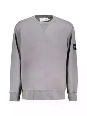 Calvin Klein Cotton Sweater With Logo Patch - Grey