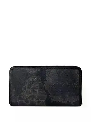 ALVIERO MARTINI 1° CLASSE Geo Classic Zip-around Wallet - Black