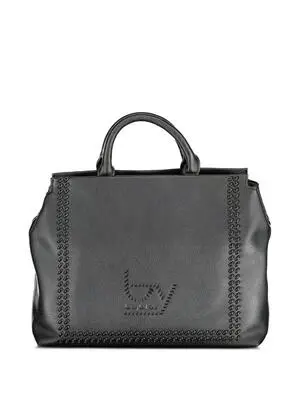 Byblos Stud-embellished Tote Bag With Logo Detail - Black