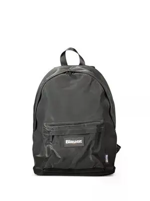 BLAUER. Logo-patch Zip-pocket Backpack - Black