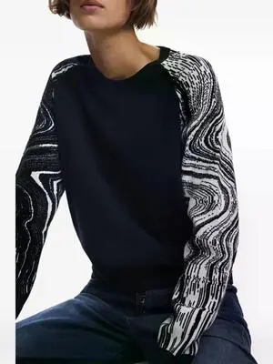 Desigual Marbled Jumper With Raglan Sleeves