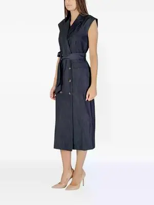 ICHI Midi Double-breasted Belted Dress