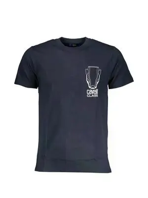 Roberto Cavalli Logo-print Cotton T-shirt - Blue