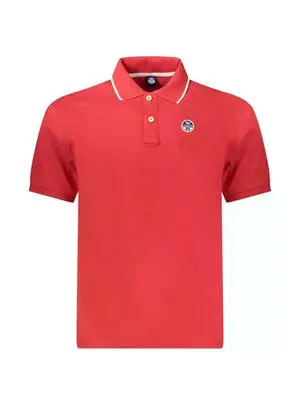 NORTH SAILS Logo-patch Tipped Polo Shirt - Red