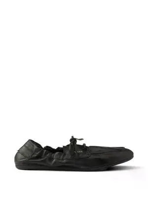 Prada Lace Up Flats For Women