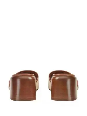 SERGIO ROSSI Logo-appliqué Block Heel Sandals