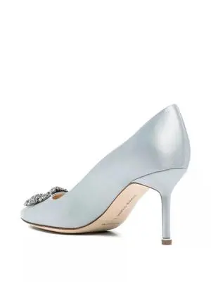 Manolo Blahnik Hangisi Crystal Embellished Pumps