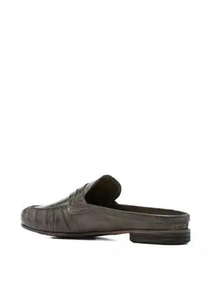 LEQARANT Leather Penny Mules