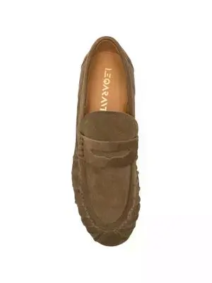 LEQARANT Suede Penny Loafers