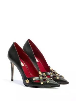 Valentino Garavani Studded Leather Pumps - Black