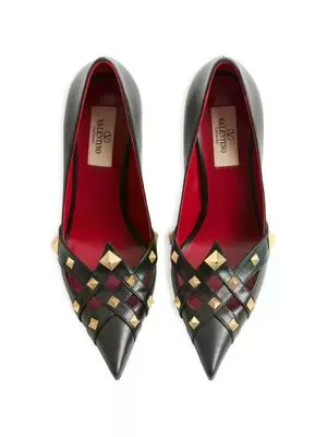 Valentino Garavani Studded Leather Pumps - Black