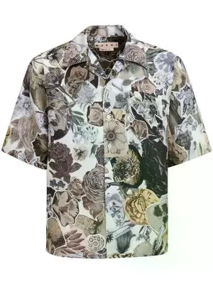Marni Floral-print Silk Shirt