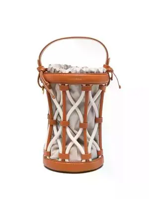 COCCINELLE Leather-detail Bucket Bag - Brown