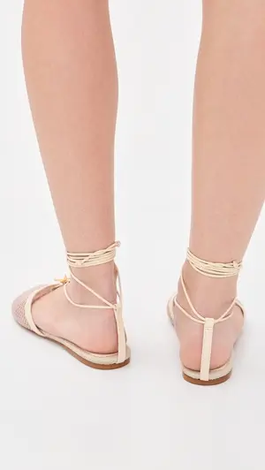 Farm Rio Sea Lace Up Mules