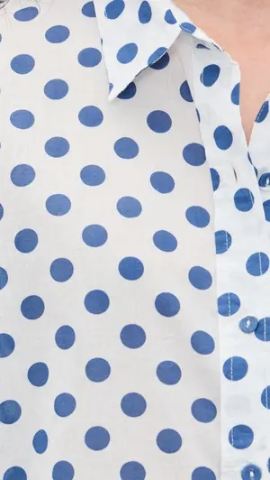 CONIGLIO PALM BEACH Polka-dot Voile Button-down Shirt - Pacific Dot