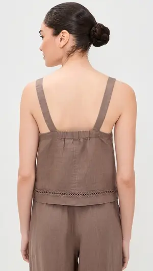 Splendid Stella Linen Tank - Wicker