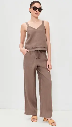 Splendid Stella Linen Tank - Wicker