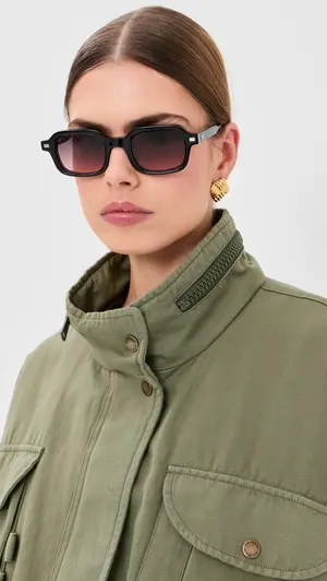 JIMMY FAIRLY Brooke Rectangle Sunglasses