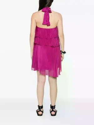 Dixie Ruffled Halterneck Dress - Pink