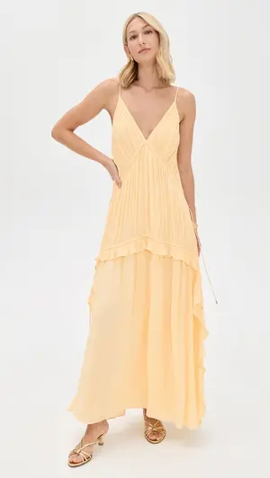 DRESS TO Ruffle-trim Maxi Dress