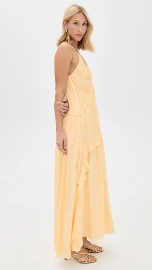 DRESS TO Ruffle-trim Maxi Dress