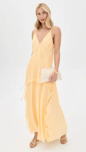 DRESS TO Ruffle-trim Maxi Dress