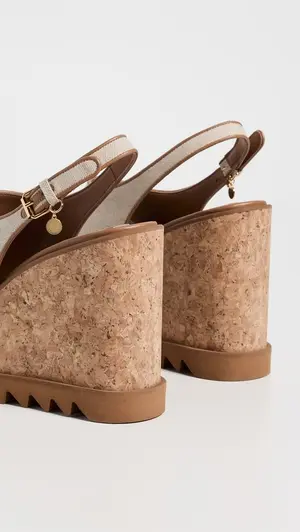 Stella McCartney Slingback Wedge Sandals