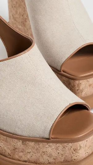 Stella McCartney Slingback Wedge Sandals
