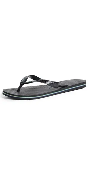Havaianas Brazil Flip Flops - Black