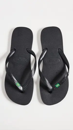 Havaianas Brazil Flip Flops - Black