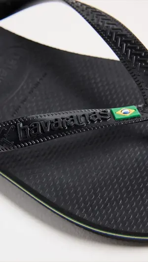 Havaianas Brazil Flip Flops - Black