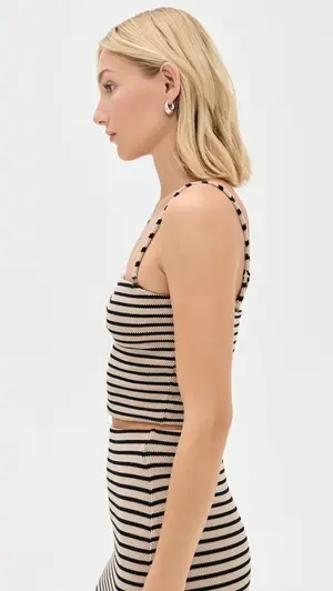 Z Supply Caffari Striped Knit Tube Top - Putty