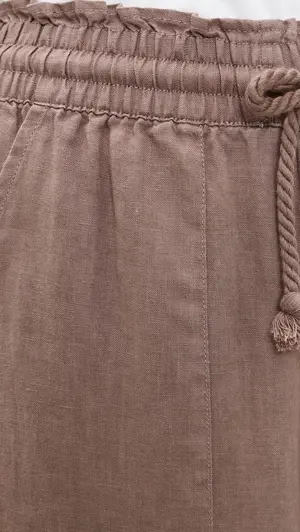 Splendid Stella Linen Paperbag Pants - Wicker