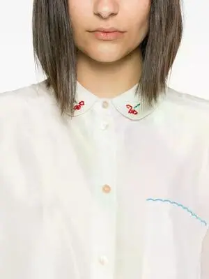 FORTE_FORTE Scallop-trim Shirt