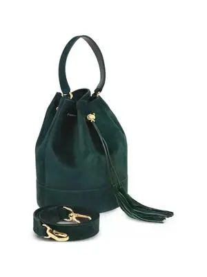 GIANVITO ROSSI Sienna 22 Tassel-detail Bucket Bag - Green