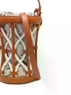 COCCINELLE Leather-detail Bucket Bag - Brown