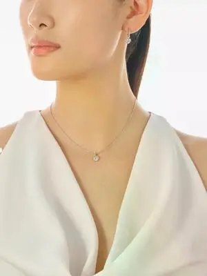 ANABELA CHAN Petite Heart Pendant Hoop Earrings With Diamonds
