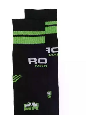 Martine Rose Sheer Logo-intarsia Socks