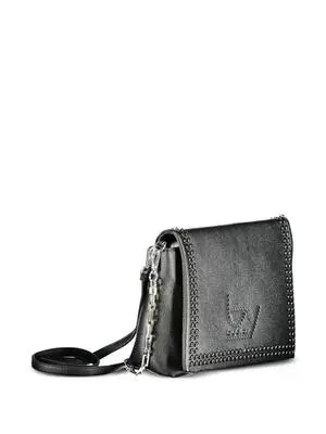 Byblos Studded Logo-embossed Shoulder Bag - Black