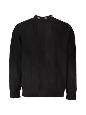 Calvin Klein Ribbed-knit Logo-neckline Sweater