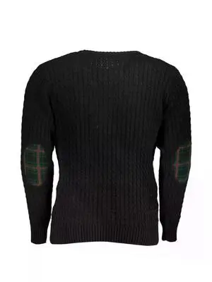 U.S. Grand Cable-knit Elbow-patch Sweater