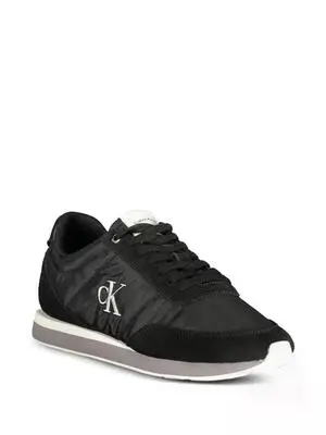 Calvin Klein Logo-patch Panelled Sneakers - Black