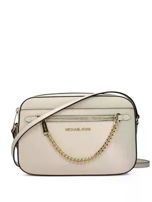 Michael Kors Jet Set Saffiano Leather Crossbody Bag - Neutrals